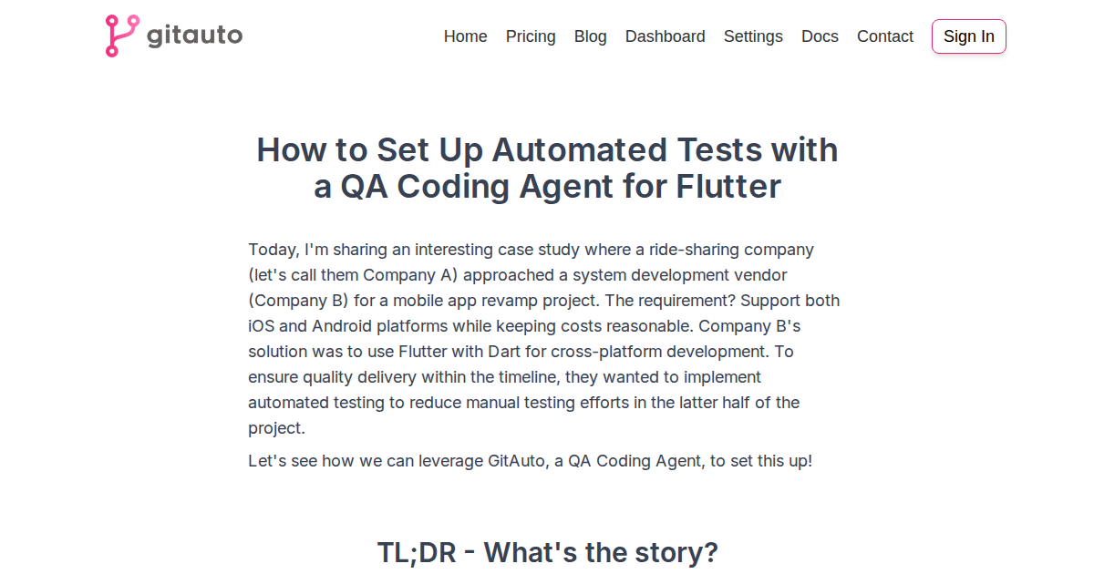 How To Set Up Automated Tests With A Qa Agent For Flutter Gitauto Blog